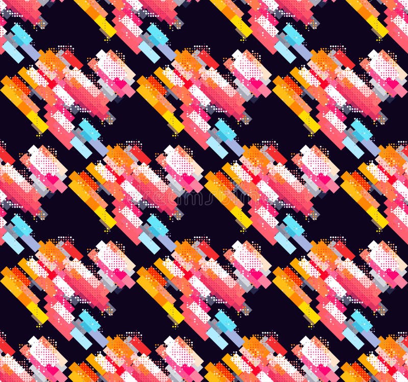 Seamless Fashionable Geometric Pattern Stock Illustration ...