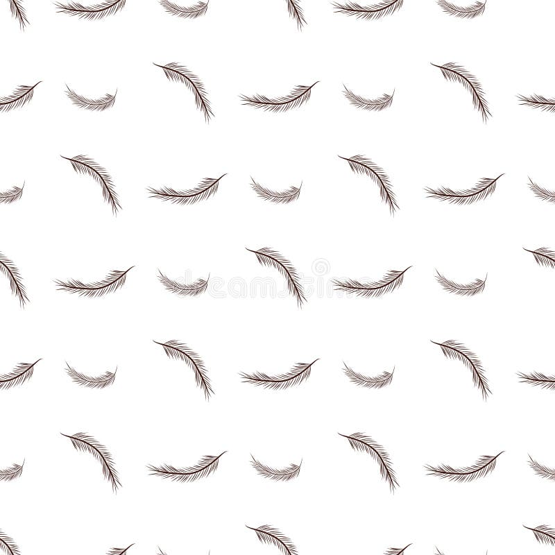 Seamless Feather Illustrations Background Abstract, Hand Drawn. Vector ...