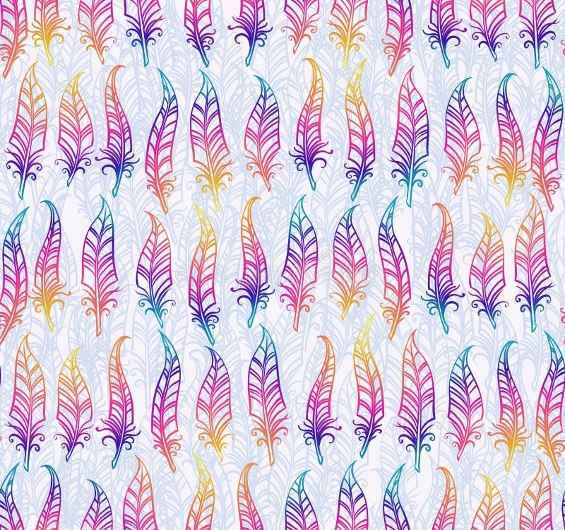 Seamless Feather Pattern. Vector Illustration Stock Vector ...
