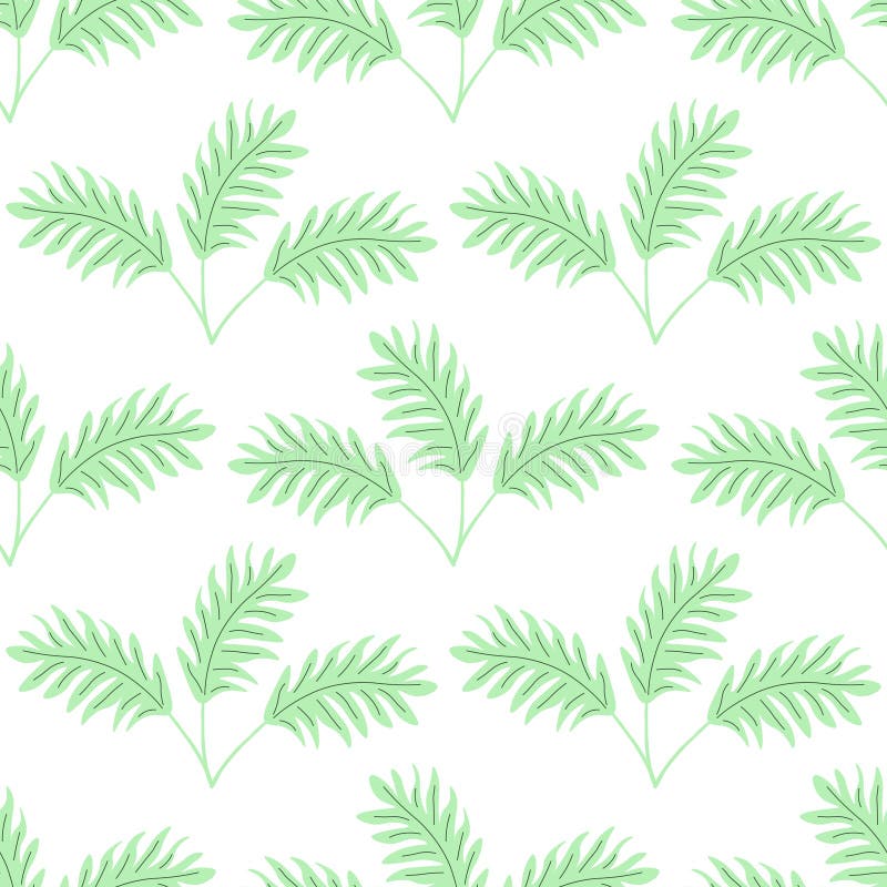 Seamless fern pattern stock vector. Illustration of wallpaper - 251239174
