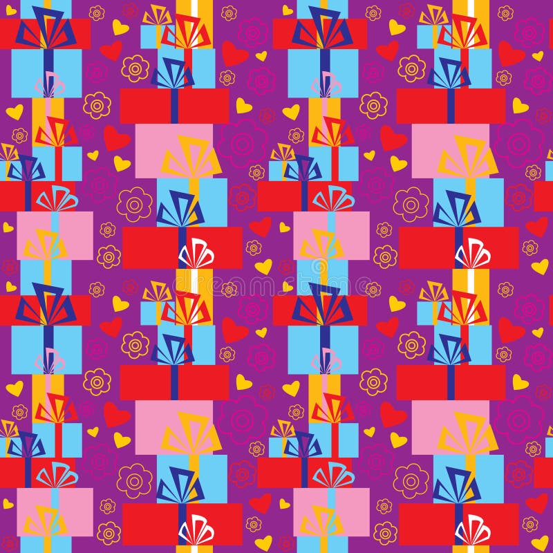 Set Seamless Festive Patterns Stock Vector - Illustration of drawing ...