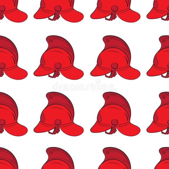 Seamless fire helmets stock vector. Illustration of creative - 67697399