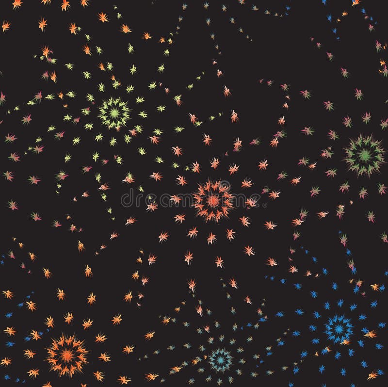 Seamless Fireworks Background Stock Illustration - Illustration of ...