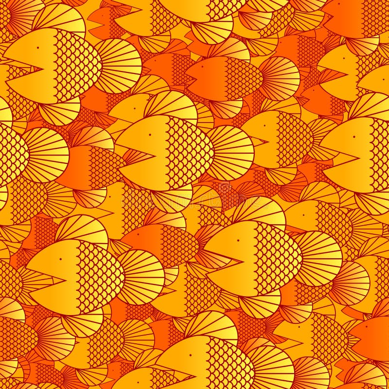 Seamless fish background stock vector. Illustration of marine - 14602549