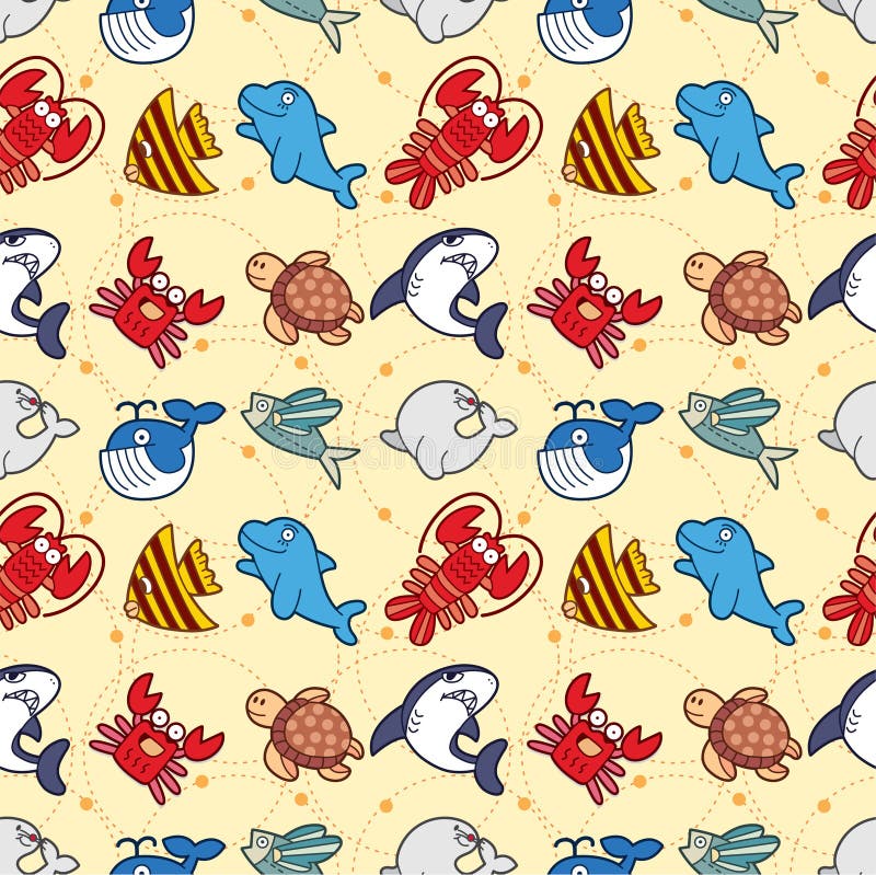 Seamless fish pattern stock vector. Illustration of paper - 17598503