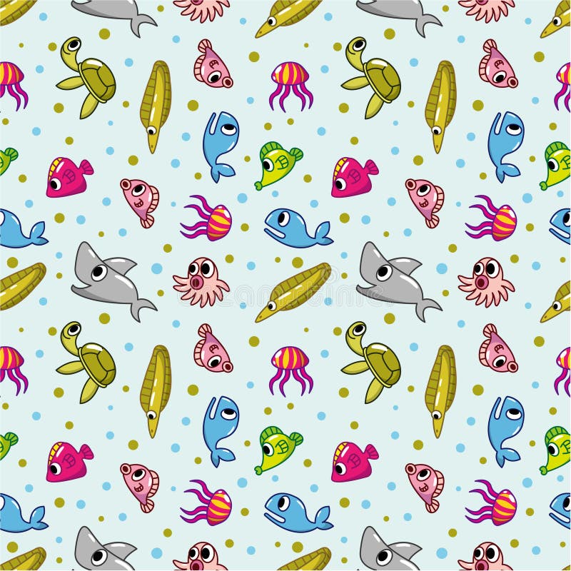 Seamless fish pattern stock vector. Illustration of paper - 17598503