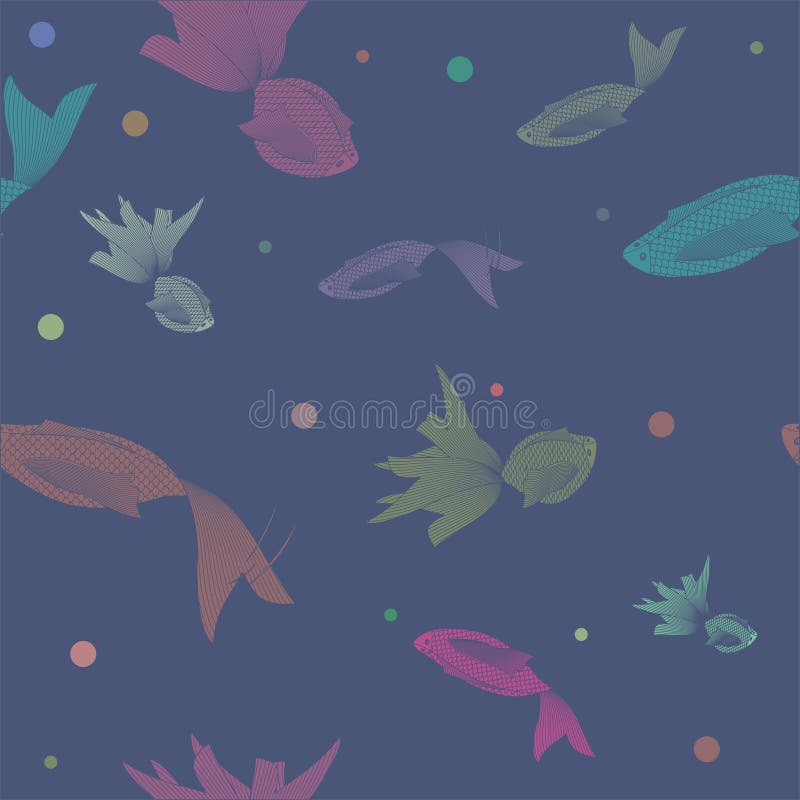 Seamless fish pattern stock vector. Illustration of scrapbook - 45482326