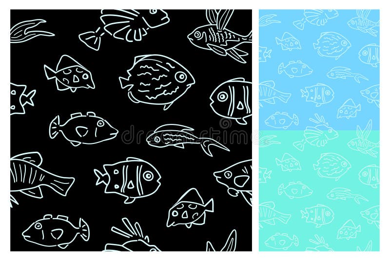 Seamless fish pattern stock vector. Illustration of decorative - 14402334