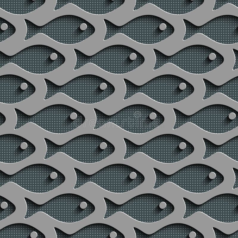 Seamless Fish Pattern stock vector. Illustration of grid - 93921817