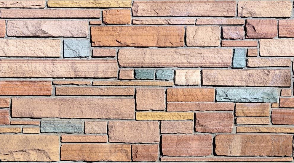 Seamless Flagstone Wall Background Stock Photo - Image of pattern ...