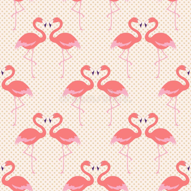 Seamless Birds Flamingo Fabric Pattern Stock Vector - Illustration of ...