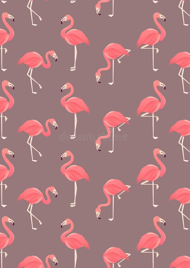 Seamless Flamingo Pattern Illustration Stock Illustration ...