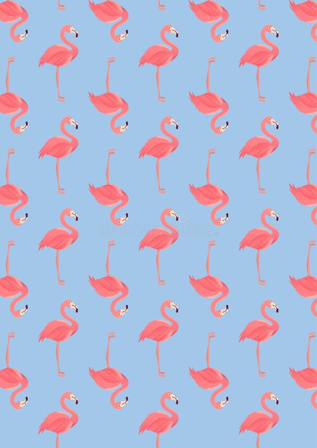 Seamless Flamingo Pattern Vector Illustration Stock Illustration ...