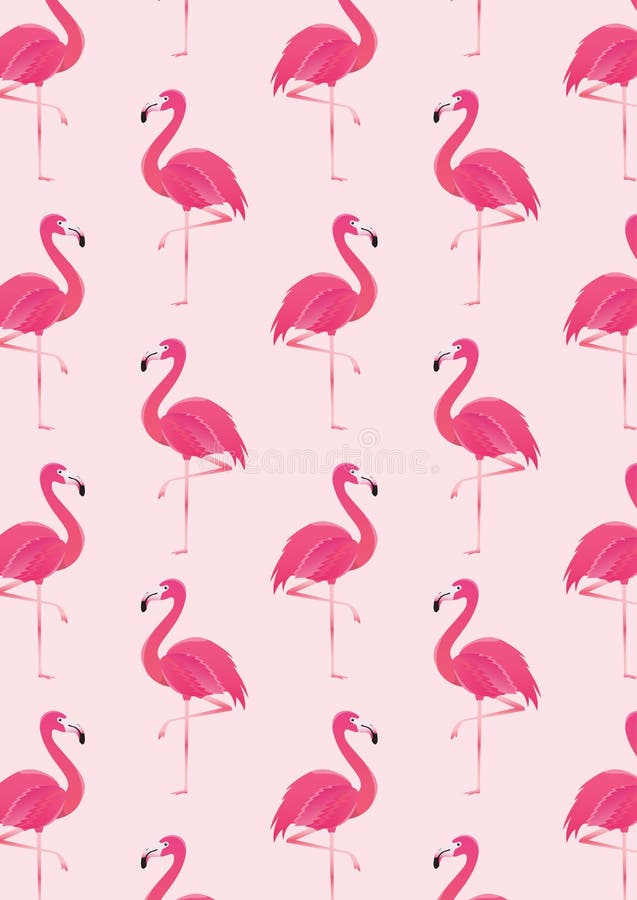 Seamless Flamingo Pattern Vector Illustration Stock Illustration ...