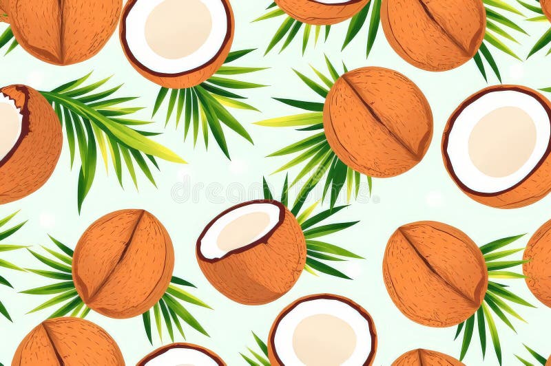 Abstract Coconut Pattern Design Stock Illustration - Illustration of ...