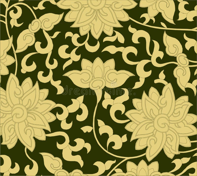 Beautiful Seamless Rococo Pattern Stock Vector - Illustration of ...