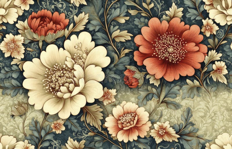 Seamless Floral Abstract Pattern. Vector Design for Different Surfaces ...