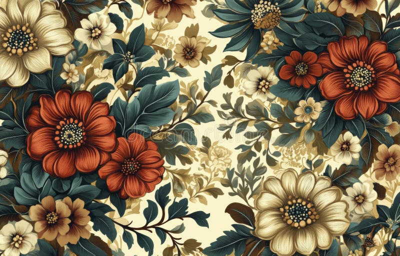 Seamless Floral Abstract Pattern. Vector Design for Different Surfaces ...