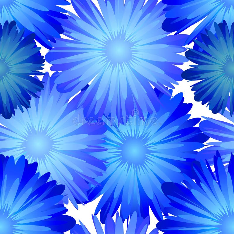 Blue Wispy Flower Blossoms stock illustration. Illustration of blossom ...