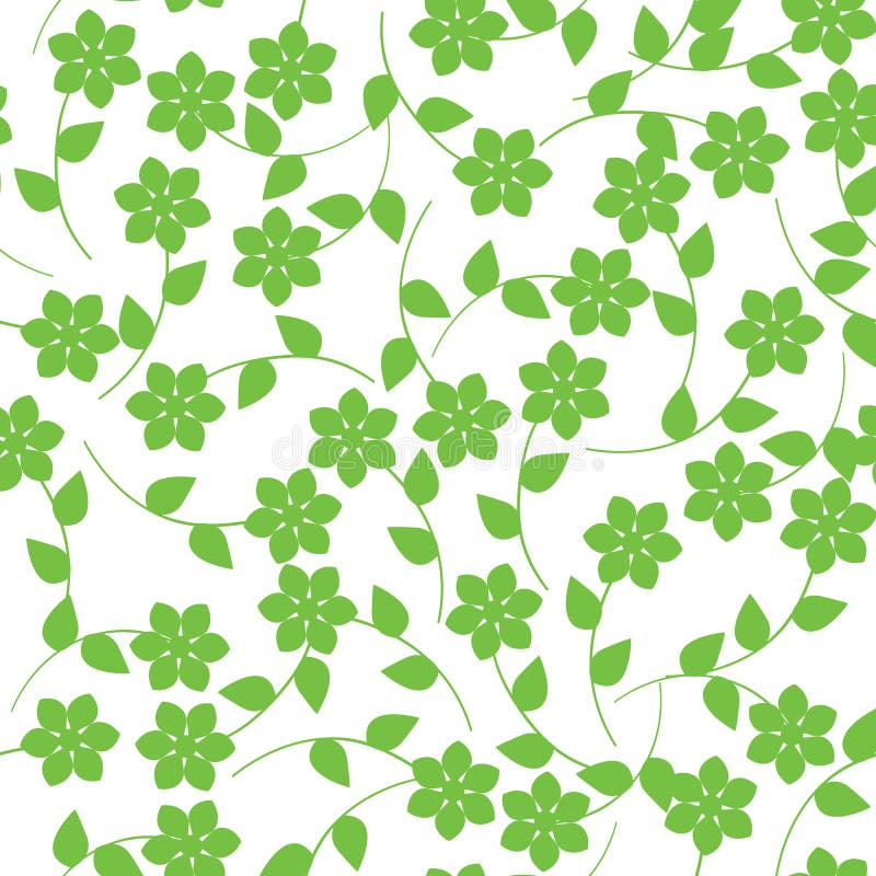Green Spring Leaves Texture Seamless Pattern Stock Vector ...