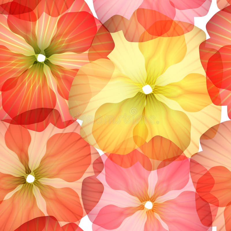 Seamless Floral Pattern on Uniform Background Stock Vector ...