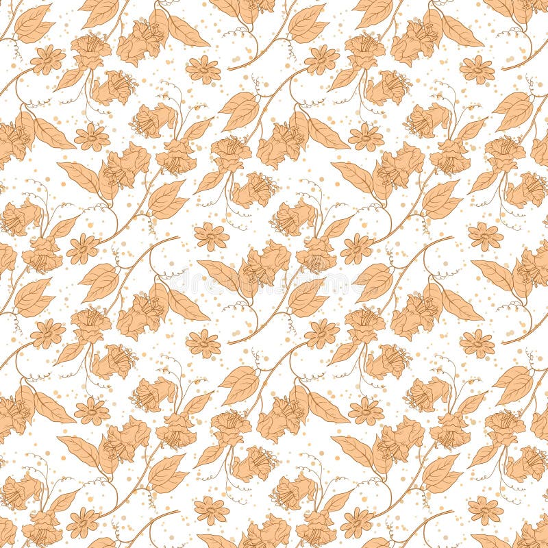 Seamless floral background stock vector. Illustration of bouquet - 29381686