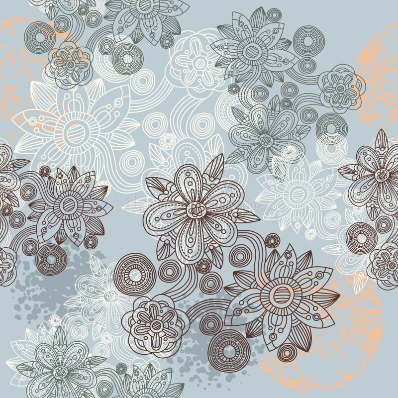 Seamless Floral Background. Stock Vector - Illustration of lavender ...