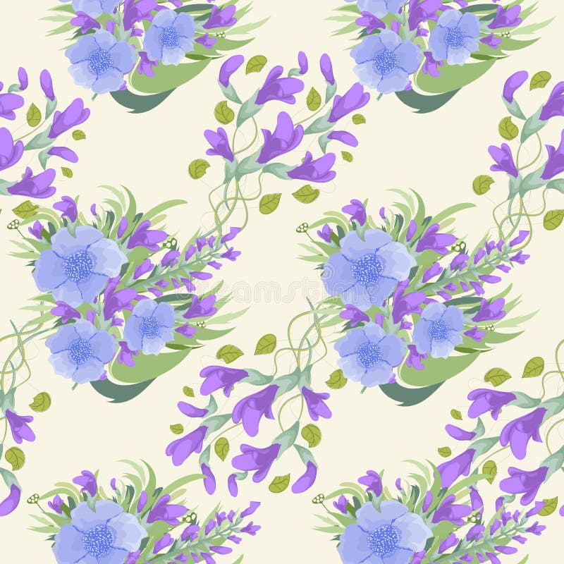 Seamless Floral Background for Easy Making Seamless Pattern Stock ...
