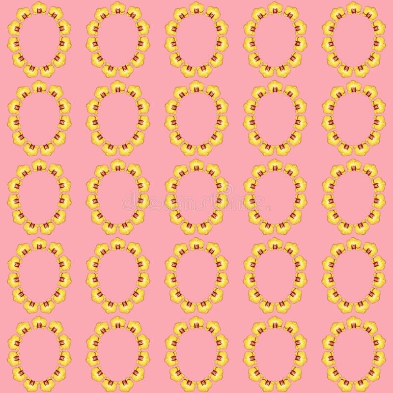 Seamless Floral Background. Frame of Yellow Orchids Stock Illustration ...