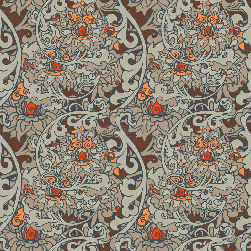 Seamless floral background stock vector. Illustration of drawn - 76563664