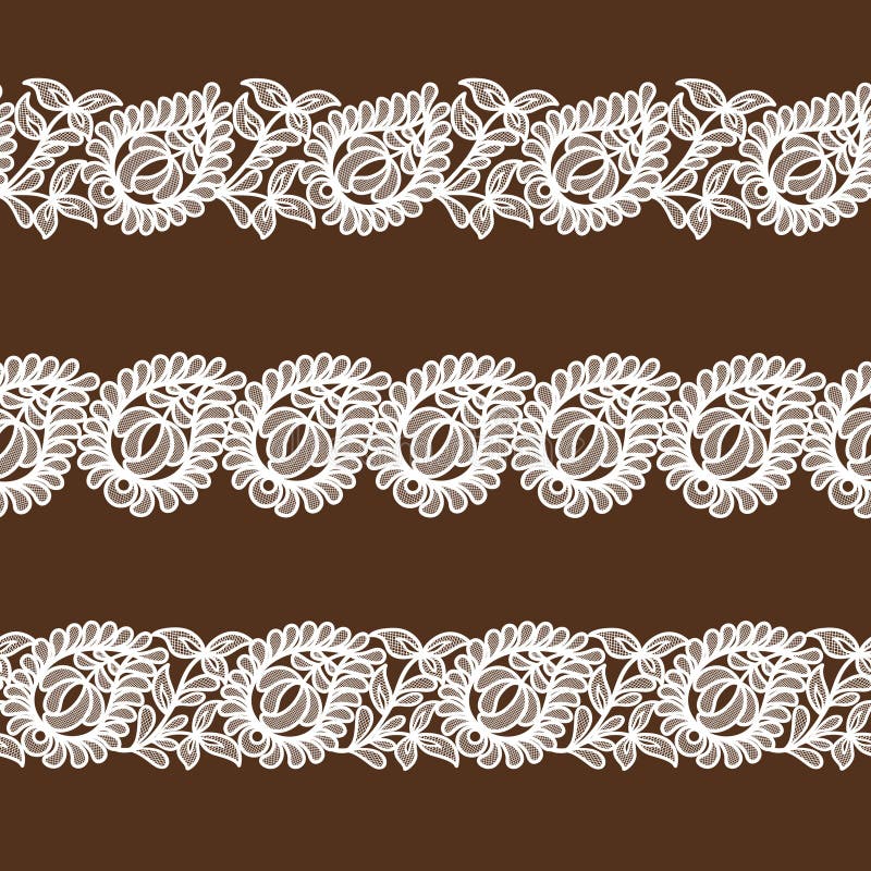 Seamless Floral Background with Lace Flowers.Vector Hand Made Pattern ...