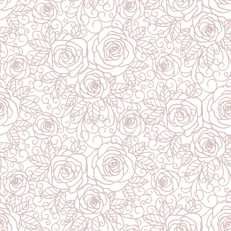 Seamless Floral Background with Roses. Stock Vector - Illustration of ...