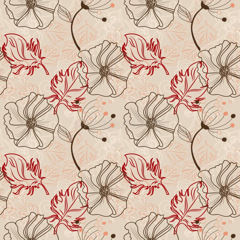 Seamless Floral Beautiful Texture Stock Vector - Illustration of ...