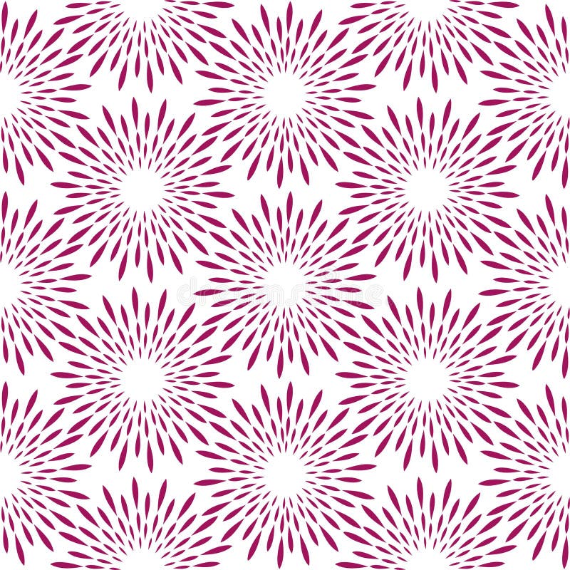 Floral Burst Seamless Vector Pattern Design Stock Vector - Illustration ...