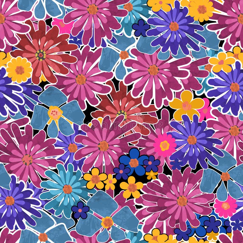 Feminine Pattern of Autumn Leaves and Foliage with Mushroom and Cloud ...