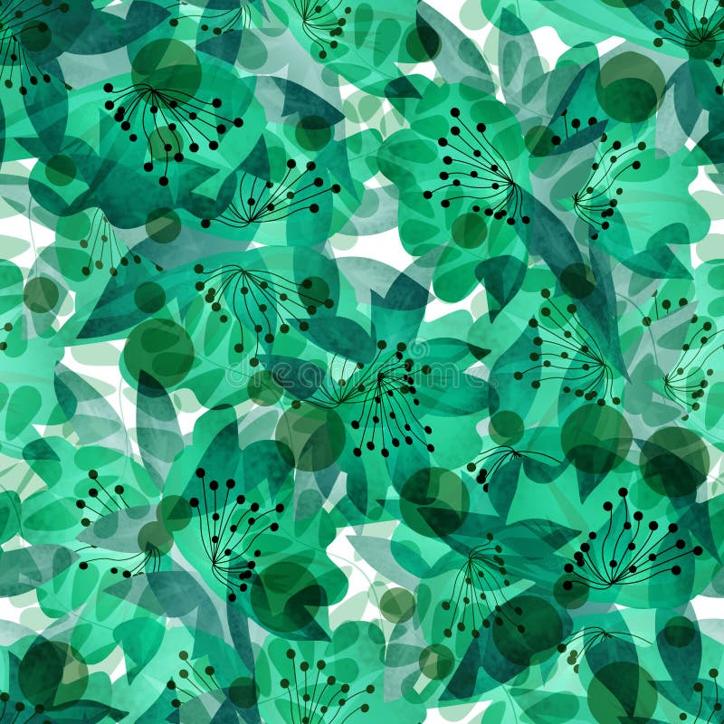 Seamless Floral Flowers Abstract Modern Pattern Background Stock ...