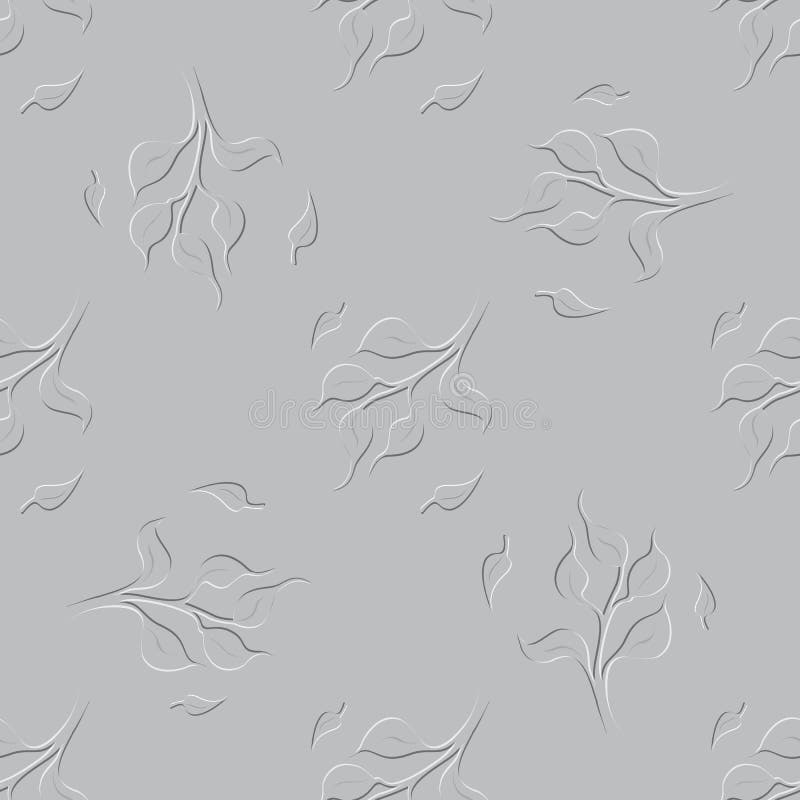 Seamless Floral GrayScale Pattern with Tree Twigs Stock Vector ...