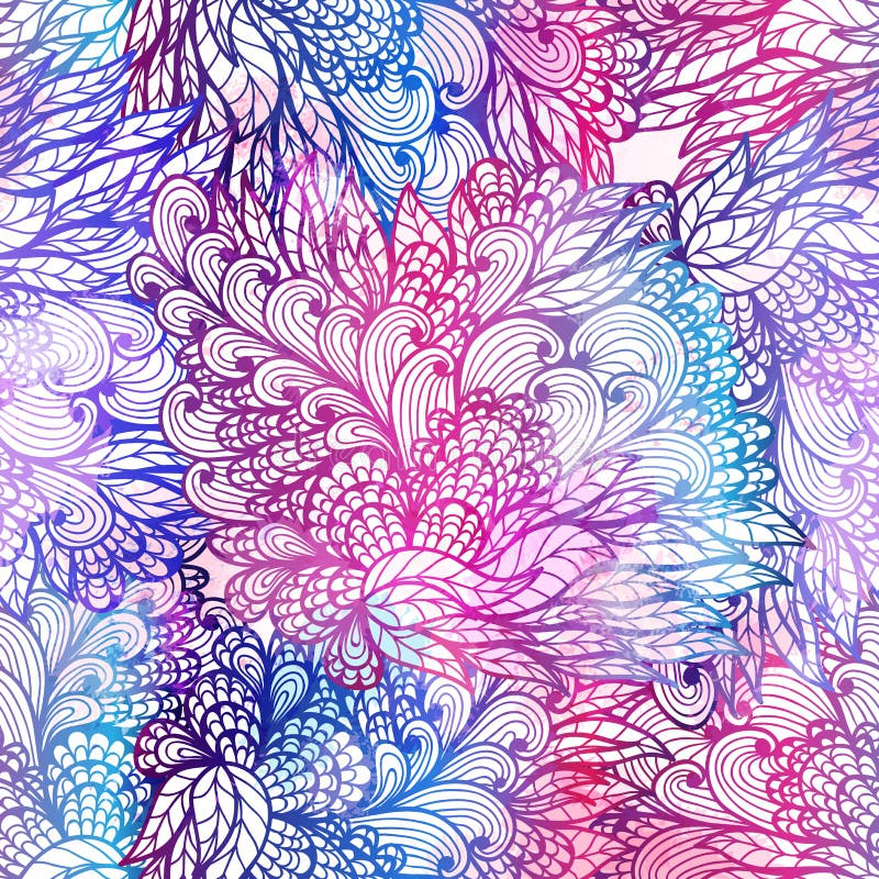 Seamless Floral Gradient Pattern Stock Illustrations – 14,450 Seamless ...