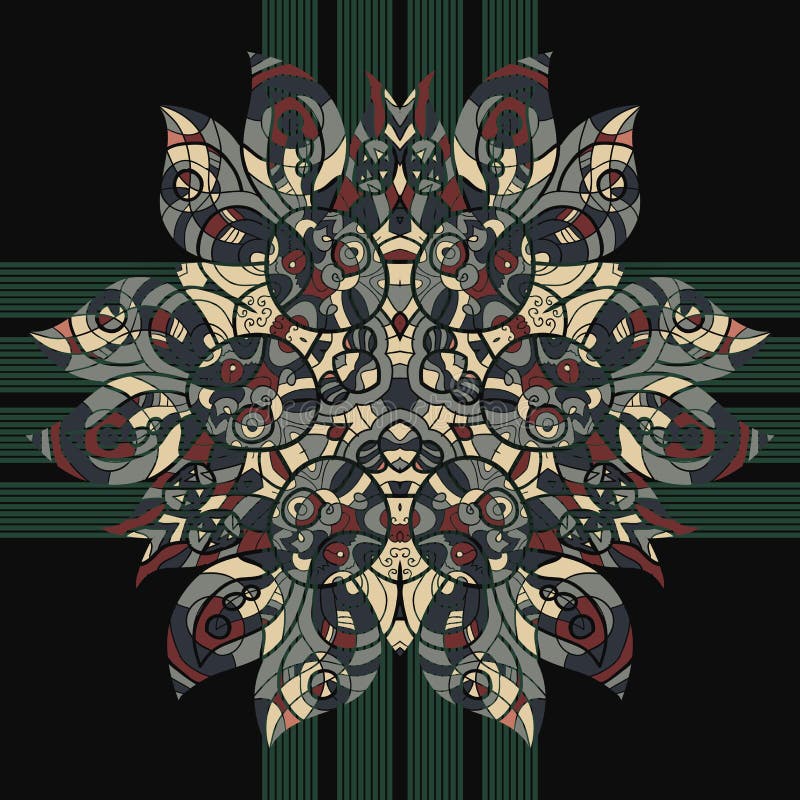 Seamless Floral Orient Pattern in Pastel Colors. Stock Vector ...