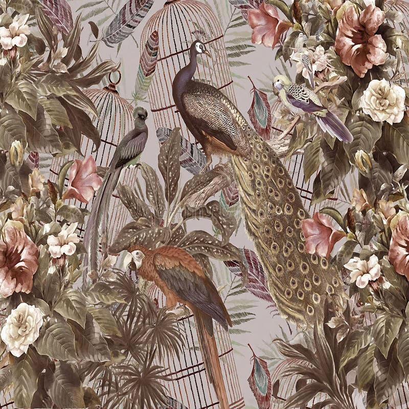 The Seamless Floral Overlay Includes Digital Flower Patterns and ...