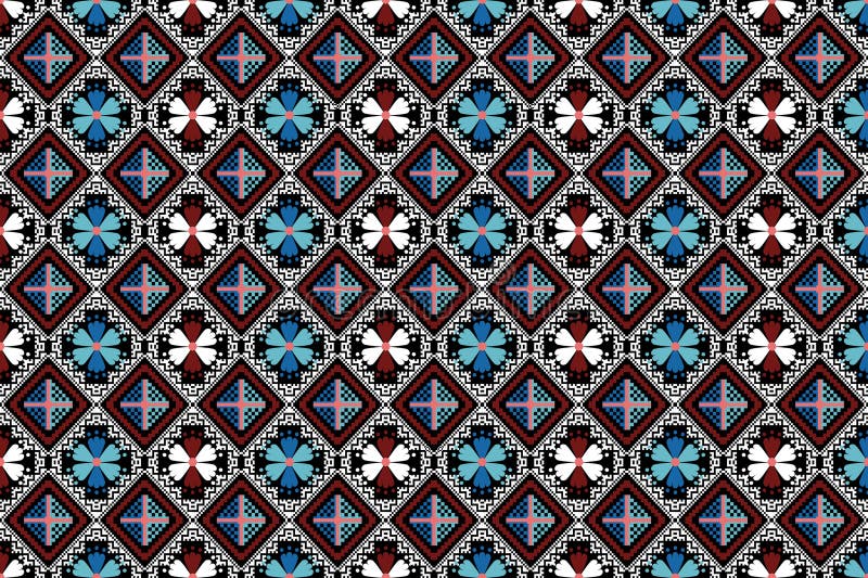 Seamless Floral Pattern, Abstract Flowers Seamless Pattern ,Dotted ...