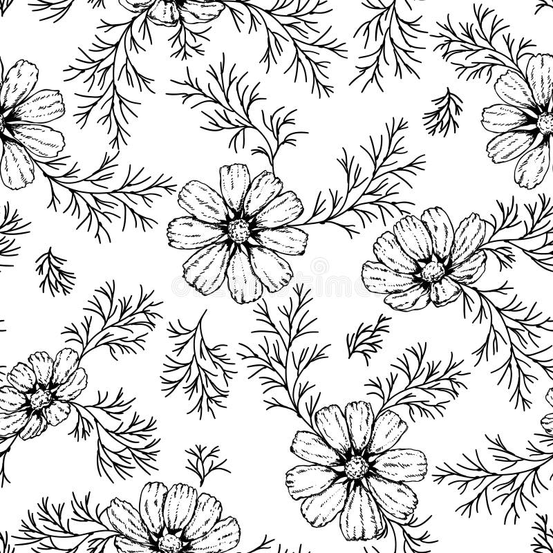 Seamless floral pattern stock vector. Illustration of plant - 43547331