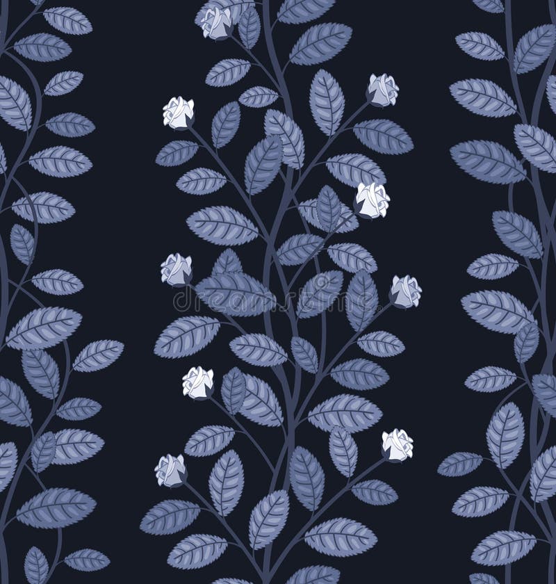 Seamless Floral Pattern on Uniform Background Stock Vector ...