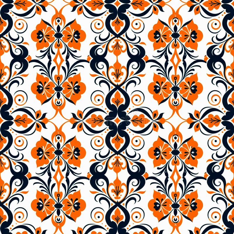 Seamless Floral Pattern with Bright Primitive Patterns Stock ...