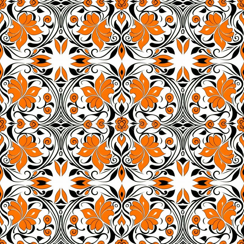 Seamless Floral Pattern with Bright Primitive Patterns Stock ...