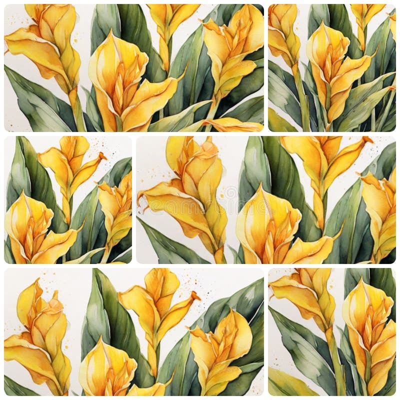 Seamless Floral Pattern, Collage Stock Illustration - Illustration of ...