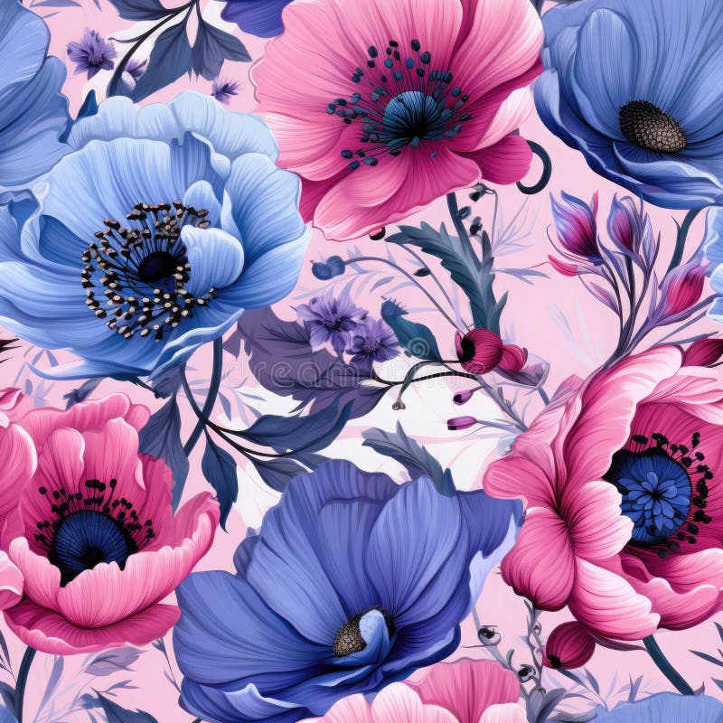 Seamless Floral Pattern. Compositions with Single, Isolated, and ...