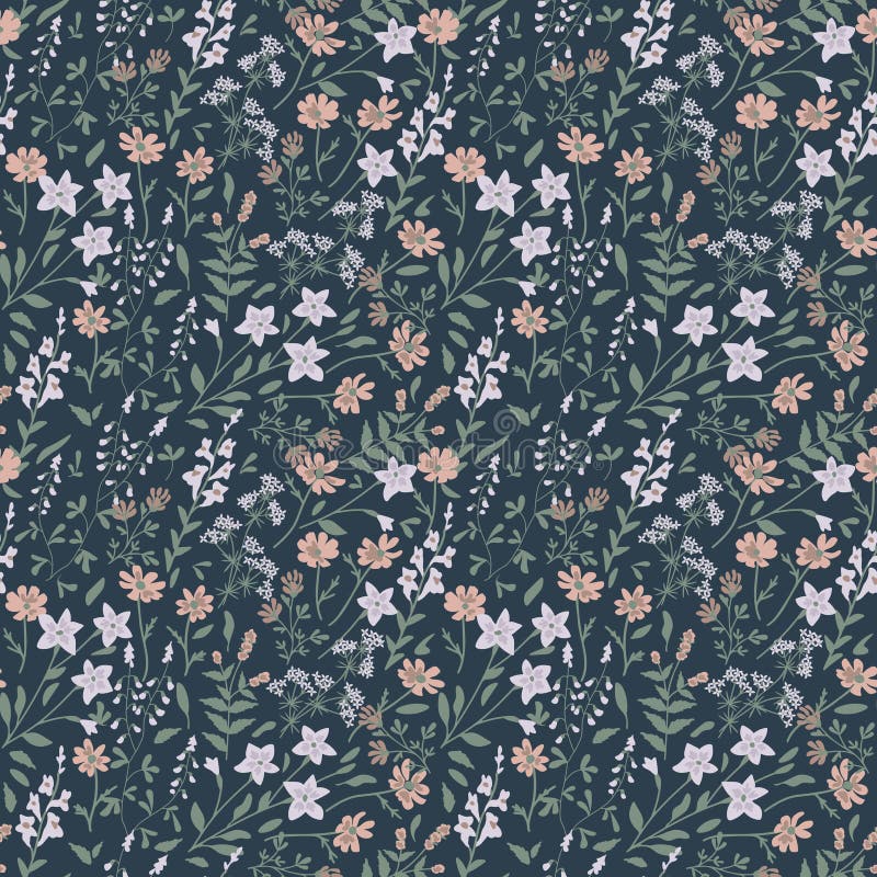 Seamless floral pattern stock vector. Illustration of graphic - 338500183