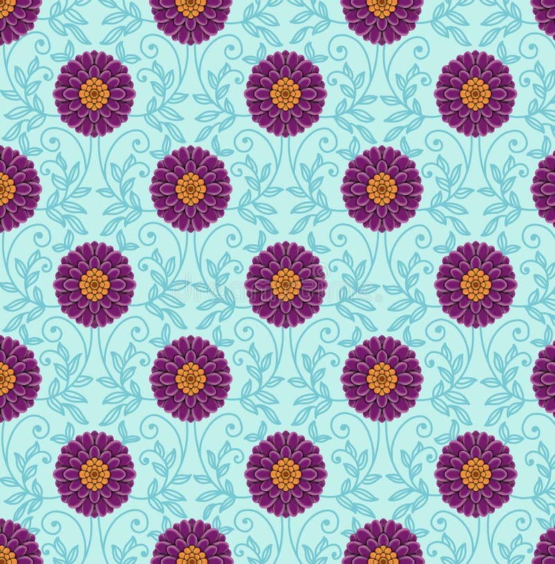 Seamless Floral Pattern-delicate Interlacing Branches of Flowers and ...