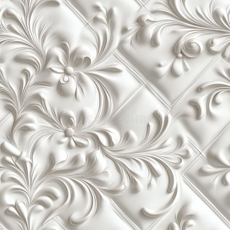 Seamless Floral Pattern with Delicate Light Beige Flowers on Thin ...